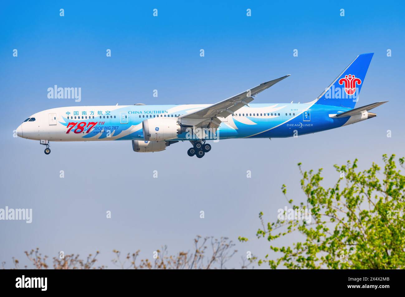 First aircraft boeing 787 from china southern airlines at shanghai hi ...
