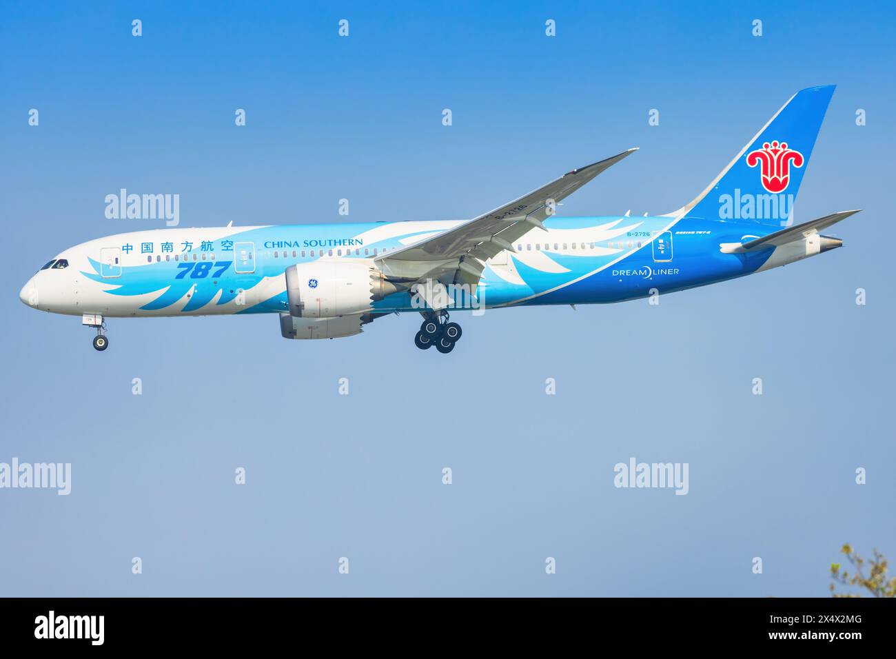 First aircraft boeing 787 from china southern airlines at shanghai hi ...