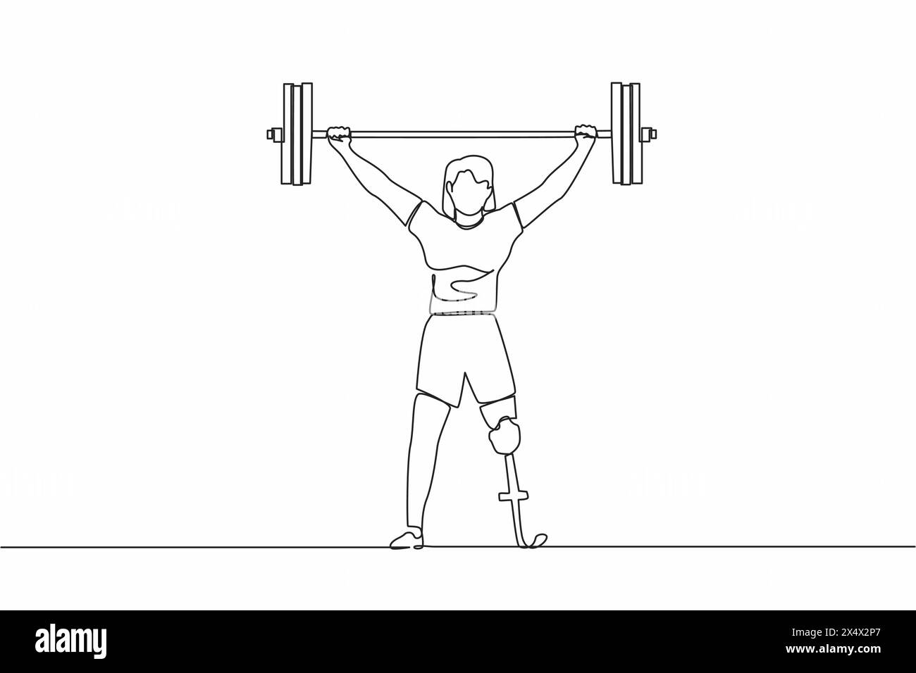 Amputee woman one leg Stock Vector Images - Alamy