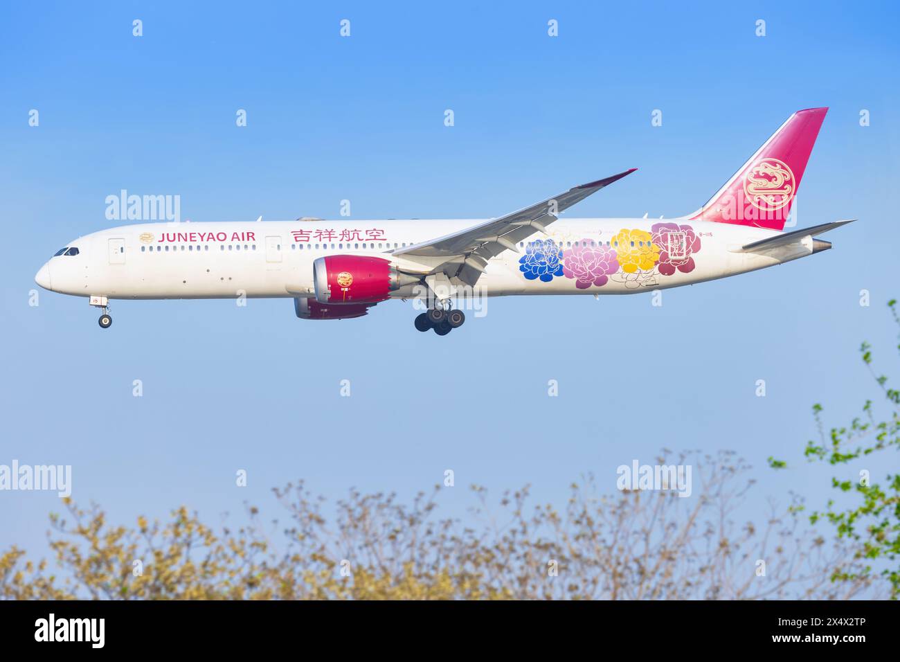 First aircraft Boeing 787 from Juneyao Airlines 787 at Shanghai ...