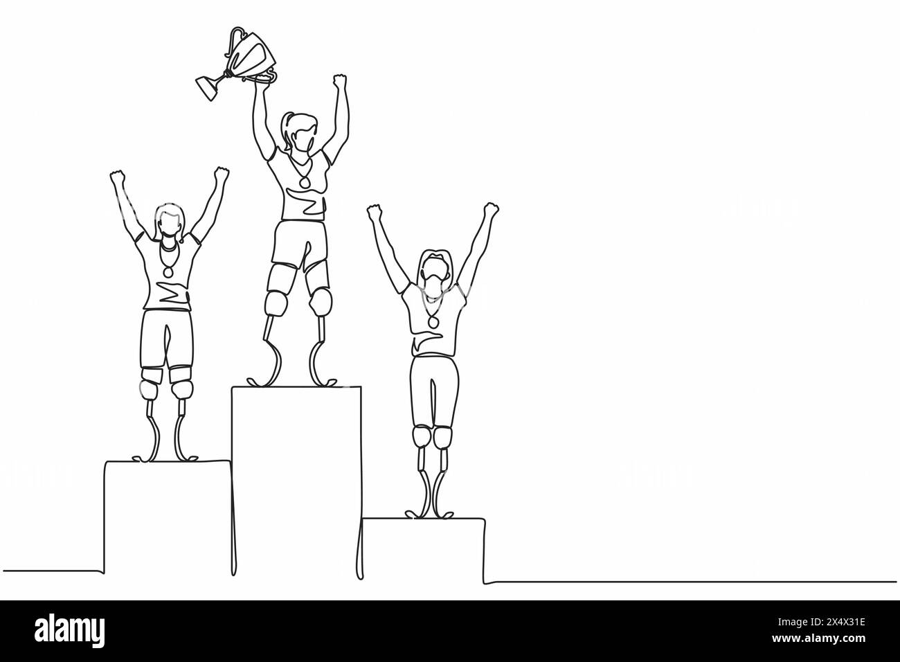 Female gold podium Stock Vector Images - Alamy