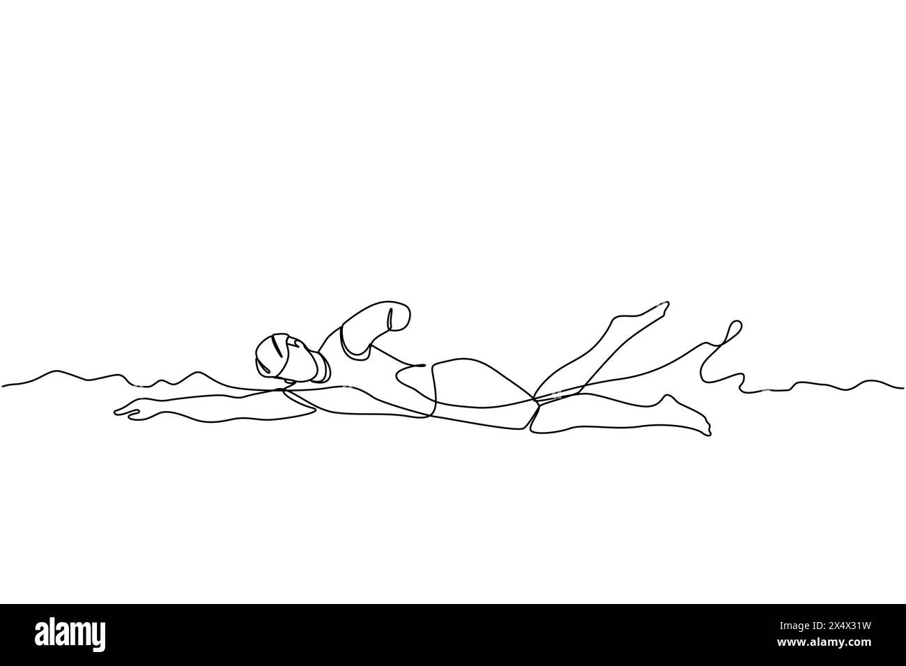 Single continuous line drawing young male athlete with disabilities ...