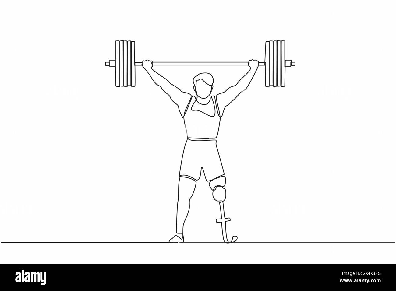 Drawing man weight lifter sport Stock Vector Images - Alamy