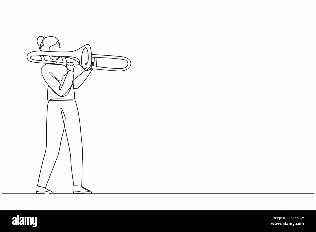 Cartoon trumpet instrument music wind hi-res stock photography and ...