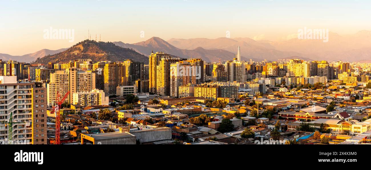 A View of The City of Santiago, Santiago Metropolitan Region, Chile ...