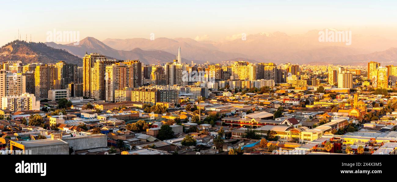 Aerial view cityscape mountains chile hi-res stock photography and ...