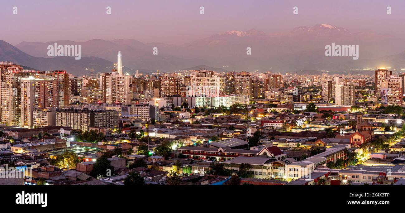 A View of The City of Santiago, Santiago Metropolitan Region, Chile ...