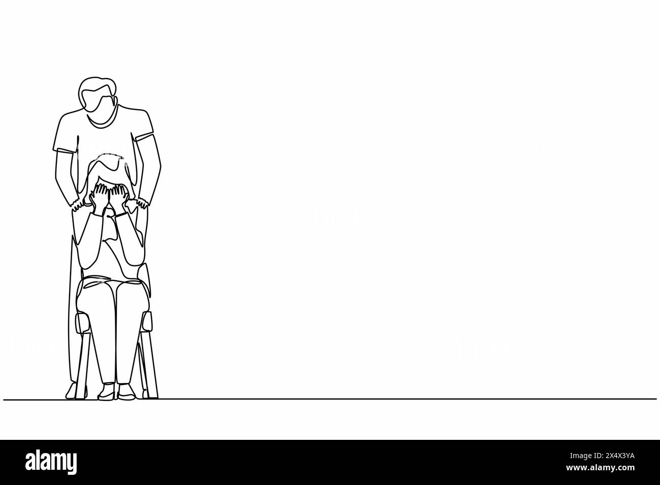 Grief concept man coping Black and White Stock Photos & Images - Alamy