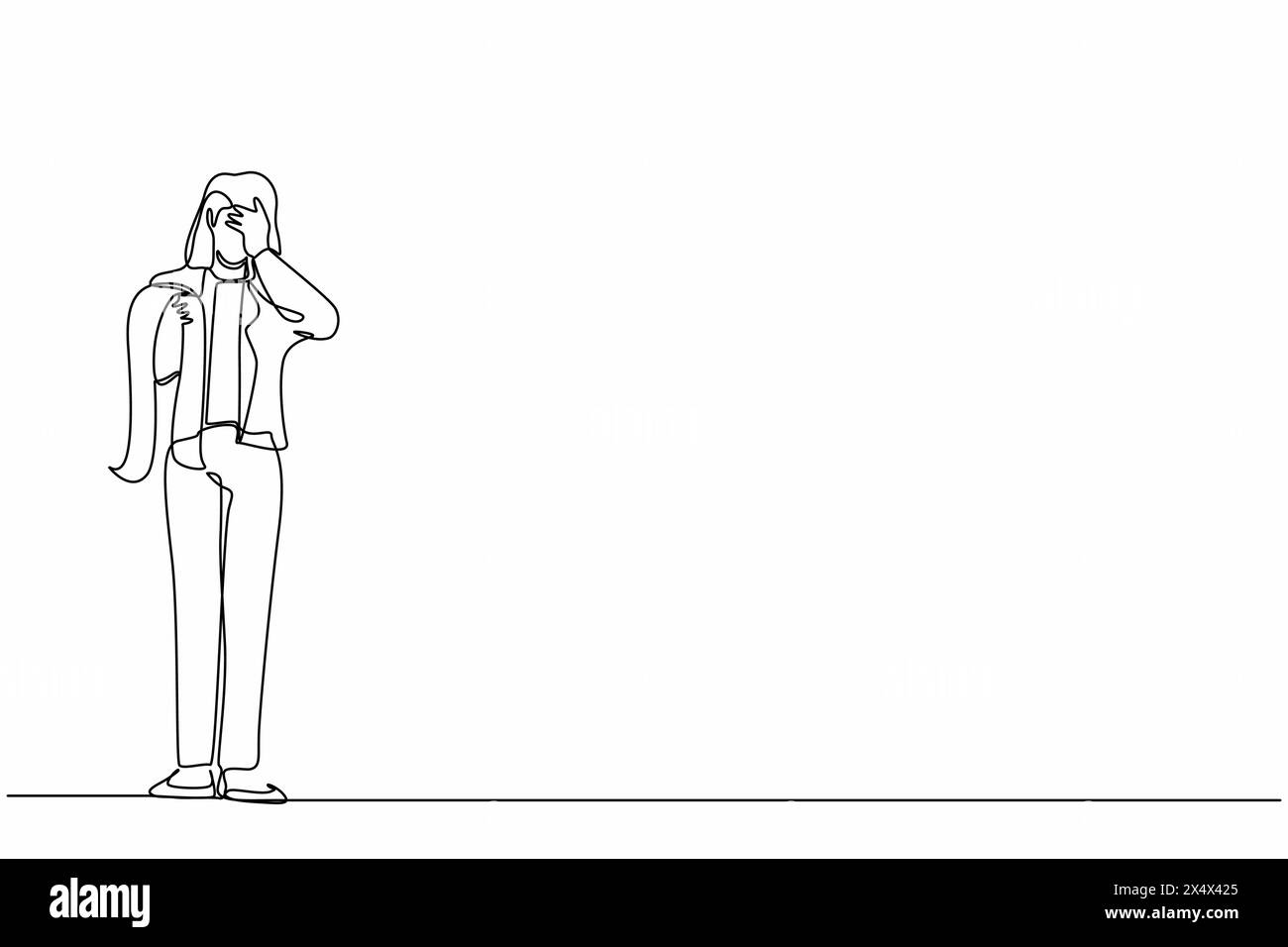 Single one line drawing financial problems and bankruptcy concept. Sad ...