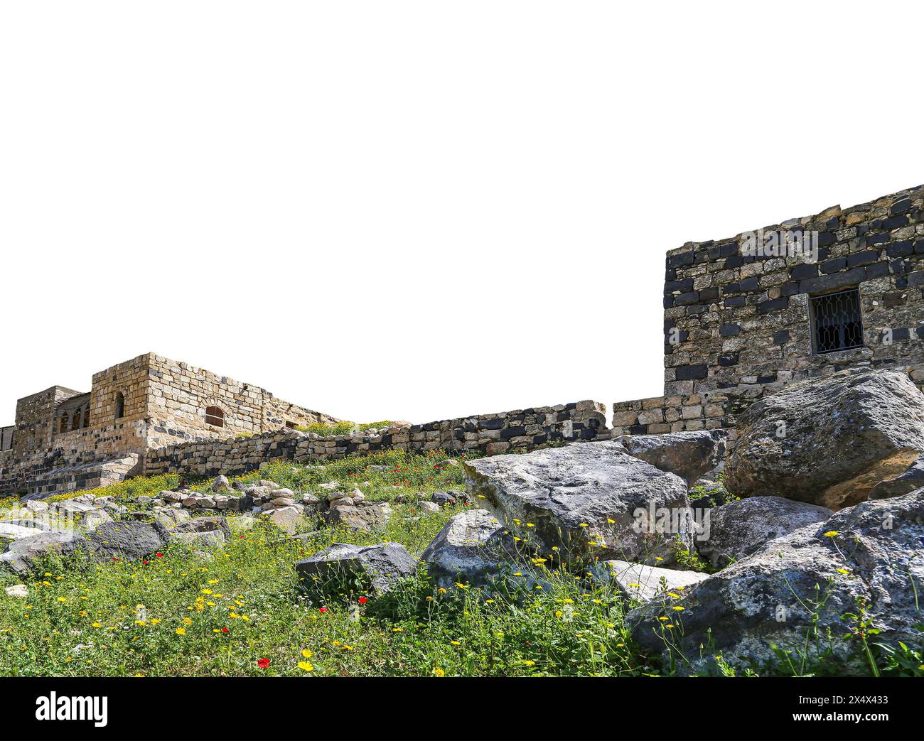 Roman ruins at Umm Qais (Umm Qays)--is a town in northern Jordan near ...