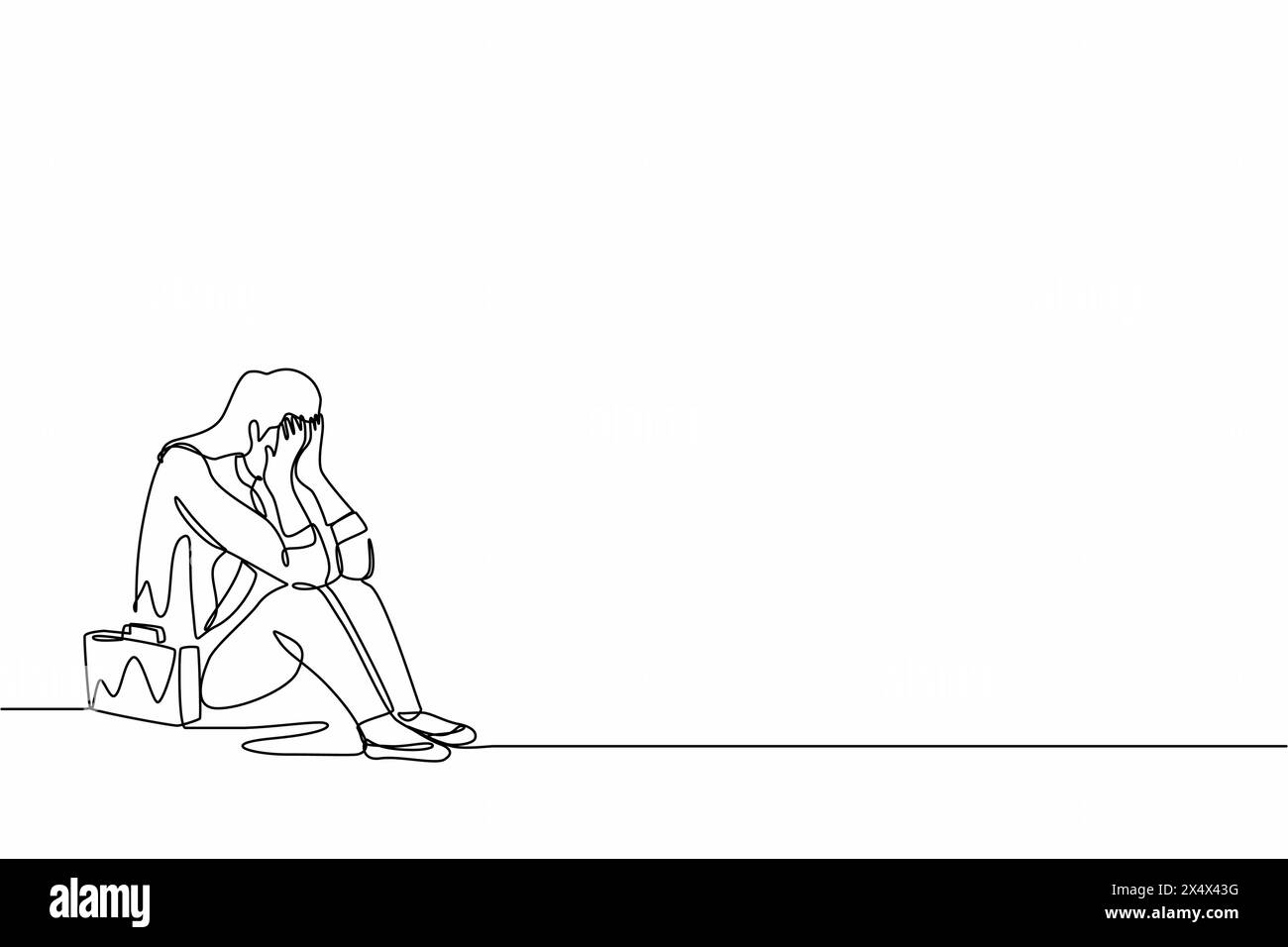 Angry worker sitting on floor Cut Out Stock Images & Pictures - Alamy