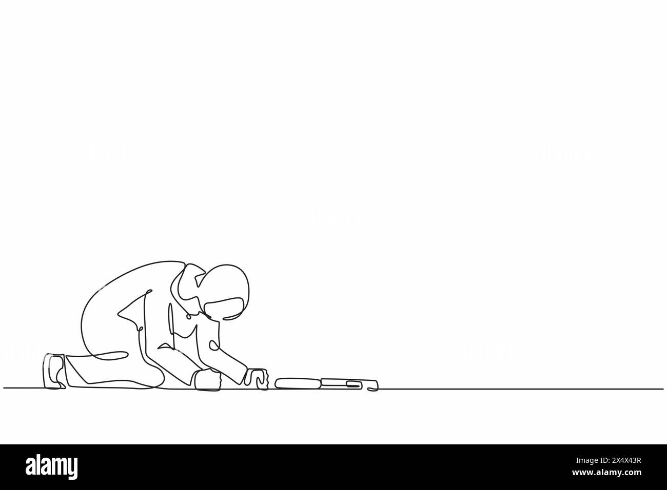 Woman crawling on floor Stock Vector Images - Alamy