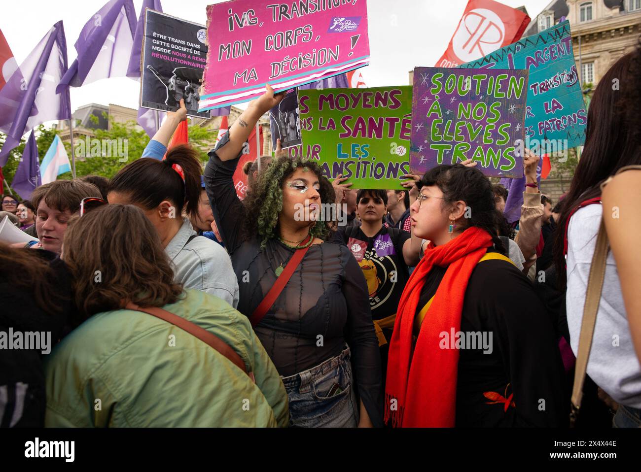 Paris, France. 05th May, 2024. Rally against transphobia and for the ...