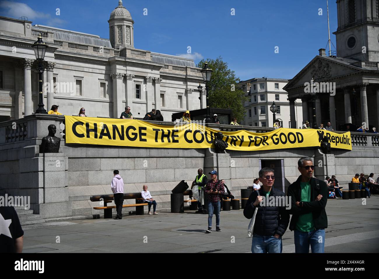Trafalgar Square, London, UK. 5th May, 2024. Around two hundred people ...