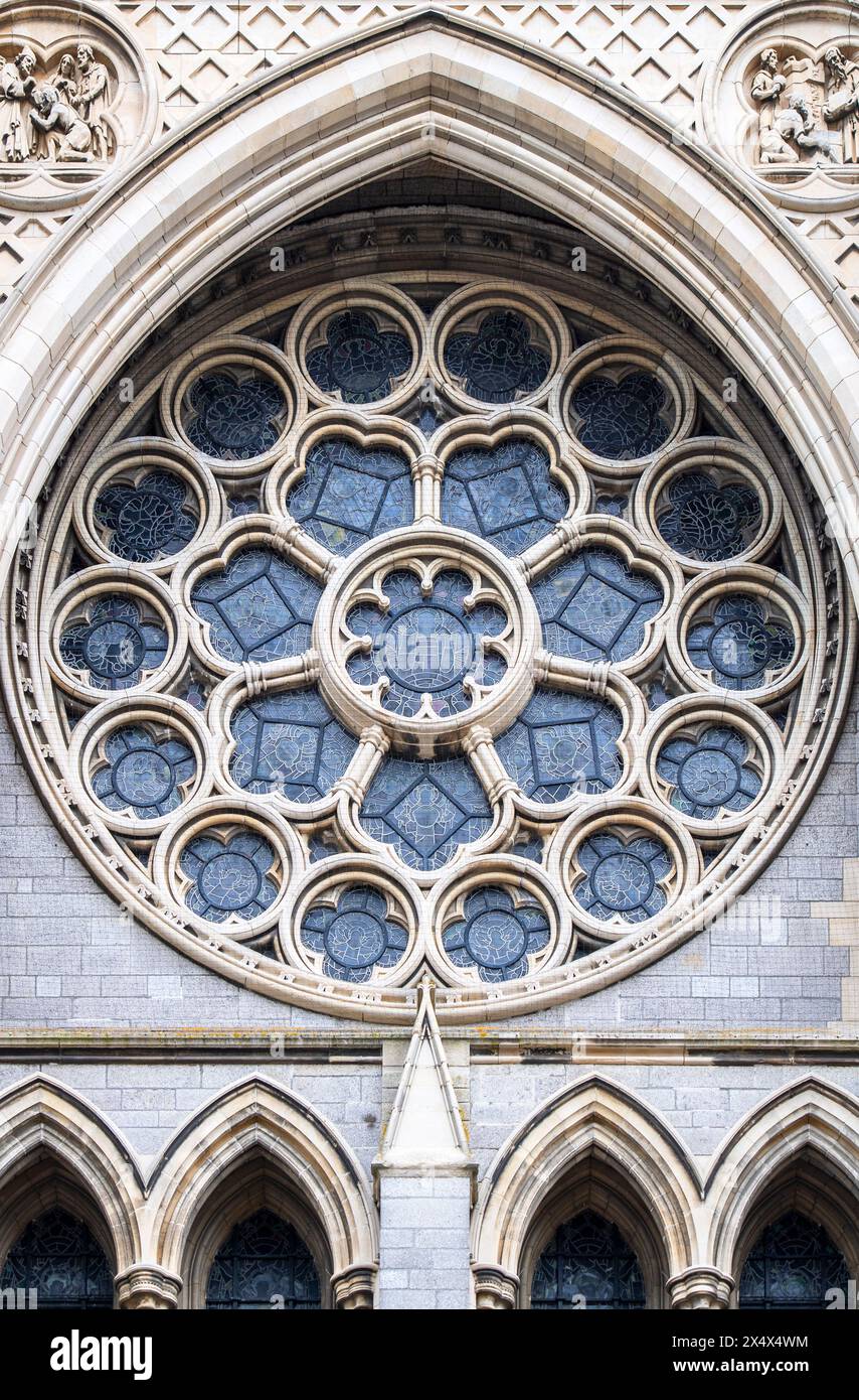 Detail of a Rose Window at the Cathedral of the Blessed Virgin Mary in ...