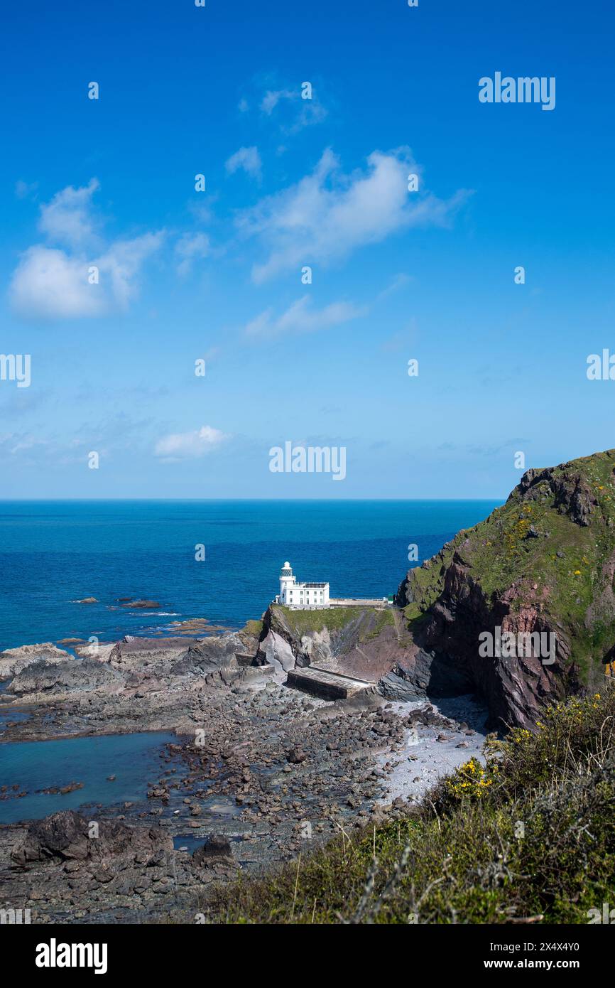 Hartland Point lighthouse in Devon, England, UK Stock Photo - Alamy