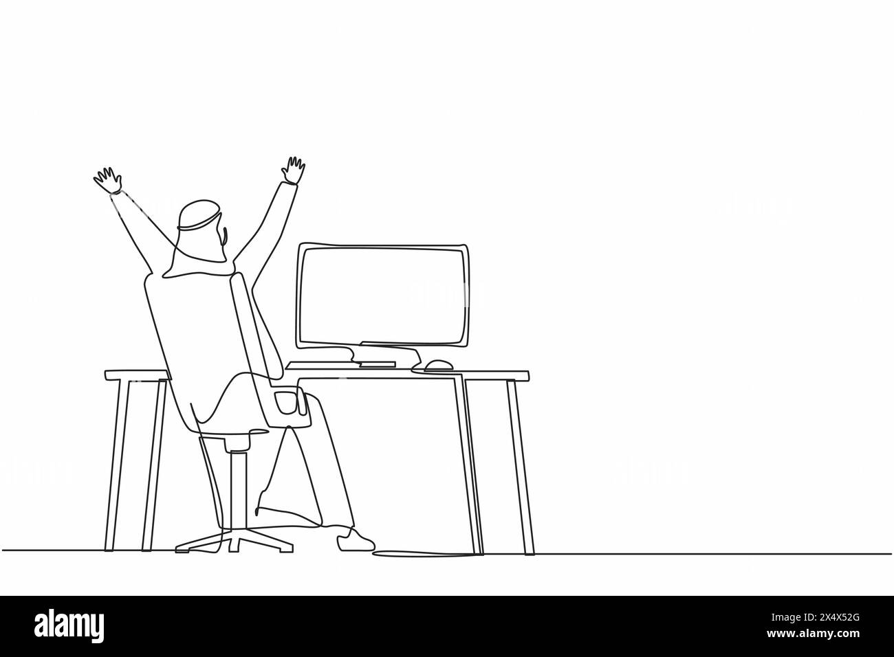 Arabic man back view Black and White Stock Photos & Images - Alamy