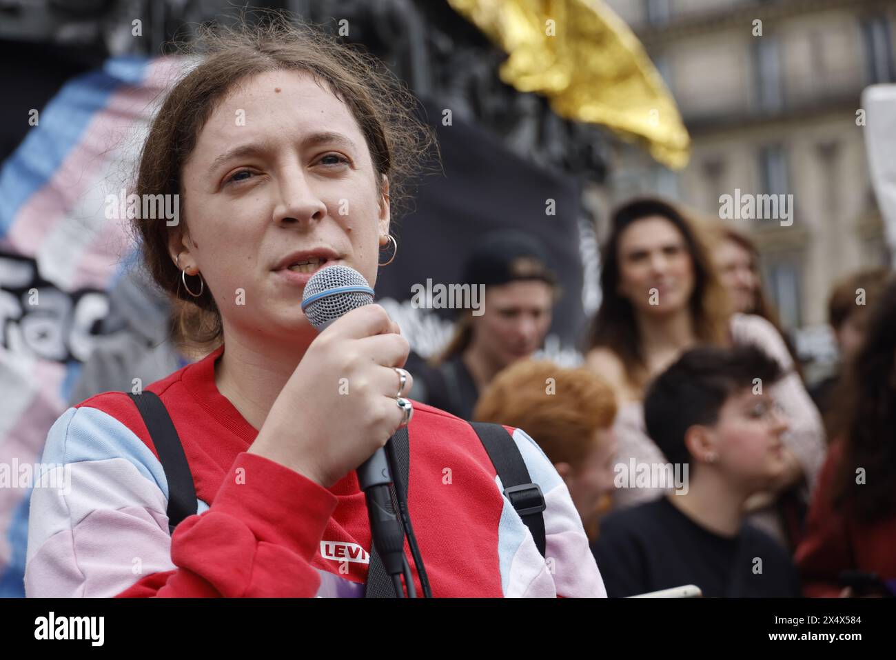 Paris, France. 5th May, 2024. Rally of the LGBTQI+ community against ...