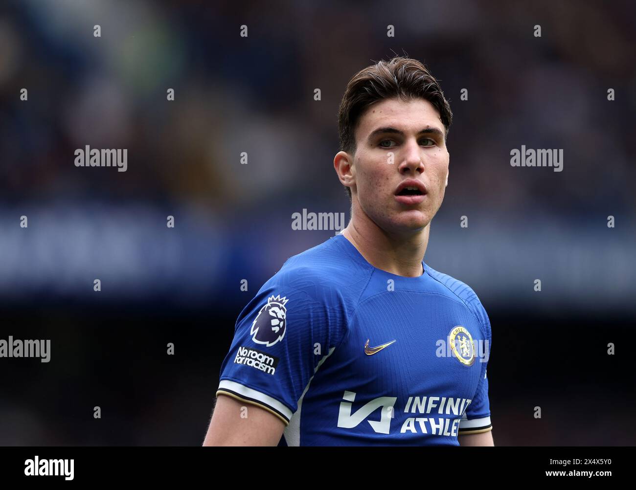London, UK. 5th May, 2024. Cesare Casadei of Chelsea during the Premier ...