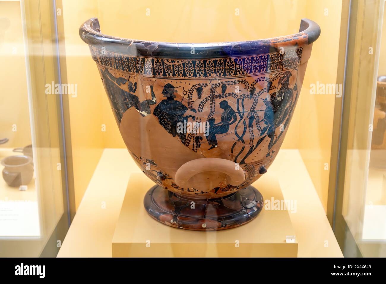 Black-figured Kalyx-Krater 530B.C Agora Museum, Athens, Greece Stock ...