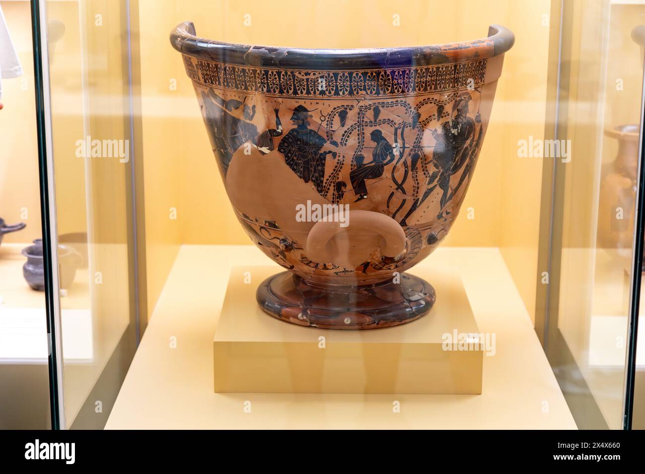 Black-figured Kalyx-Krater 530B.C Agora Museum, Athens, Greece Stock ...