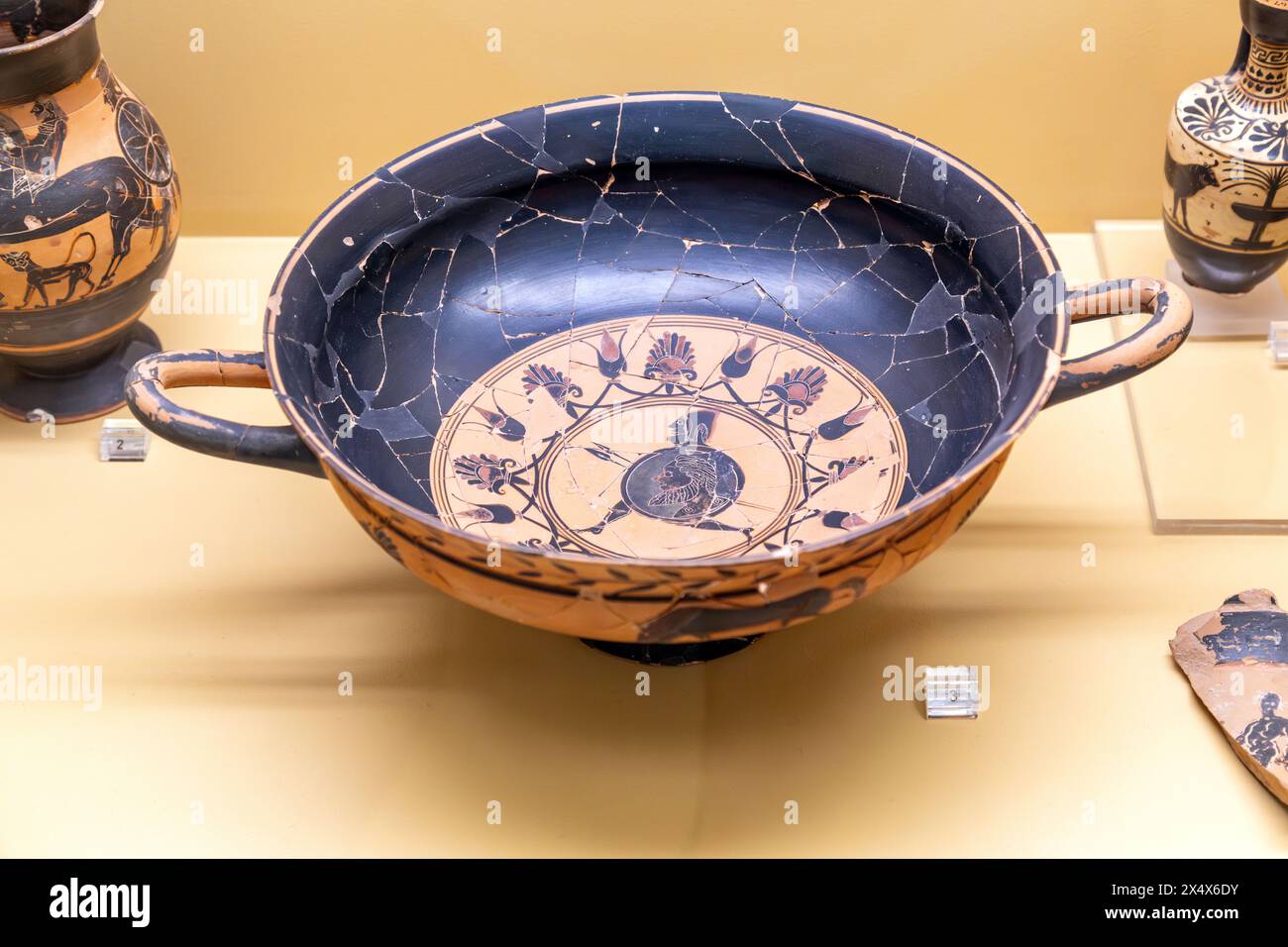 Black-figured pottery 5th cent. B.C,Agora, Athens, Greece Stock Photo ...