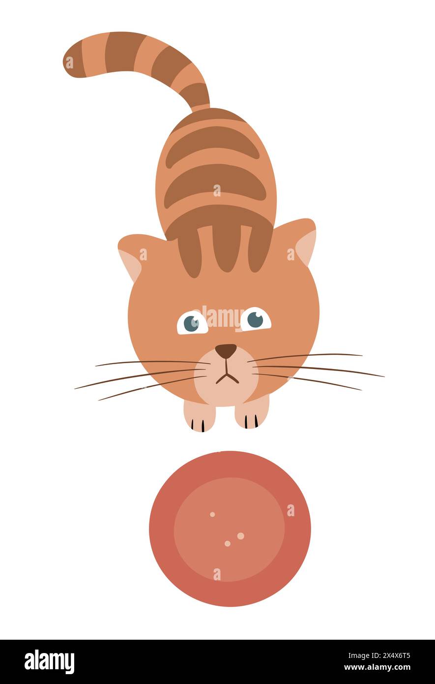 Cute striped ginger cat Stock Vector Image & Art - Alamy