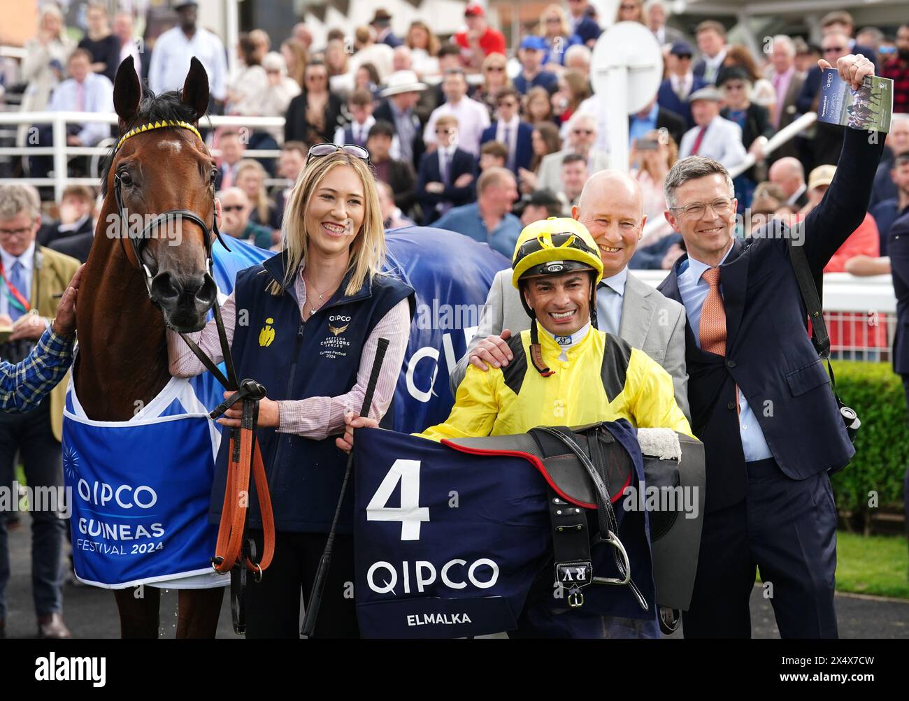 Silvestre De Souza and connections after winning the Qipco 1000 Guineas ...