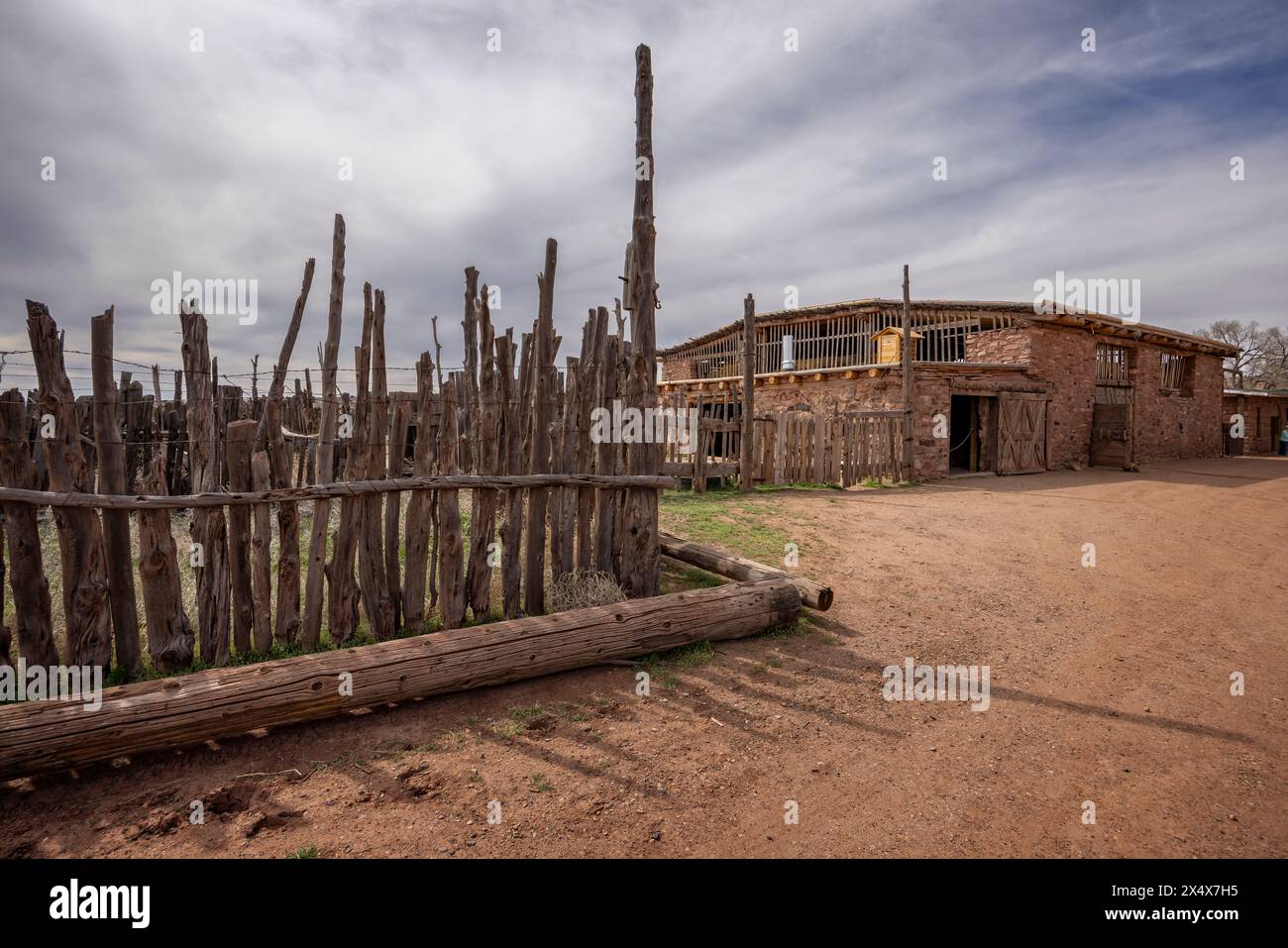 Barns and Corral at the Hubbell Trading Post National historic site in ...