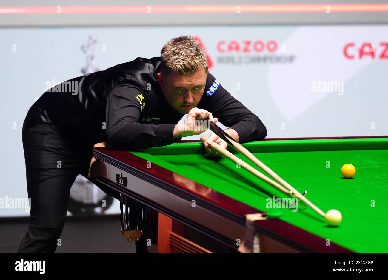 Kyren Wilson in action against Jak Jones (not pictured) during the ...