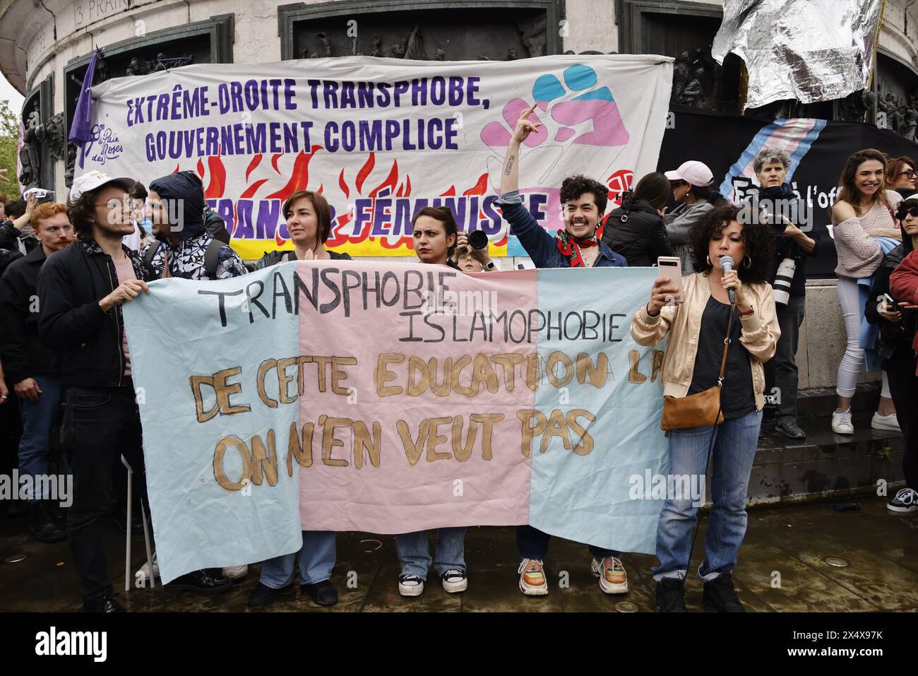 Paris, France. 5th May, 2024. Rally of the LGBTQI+ community against ...