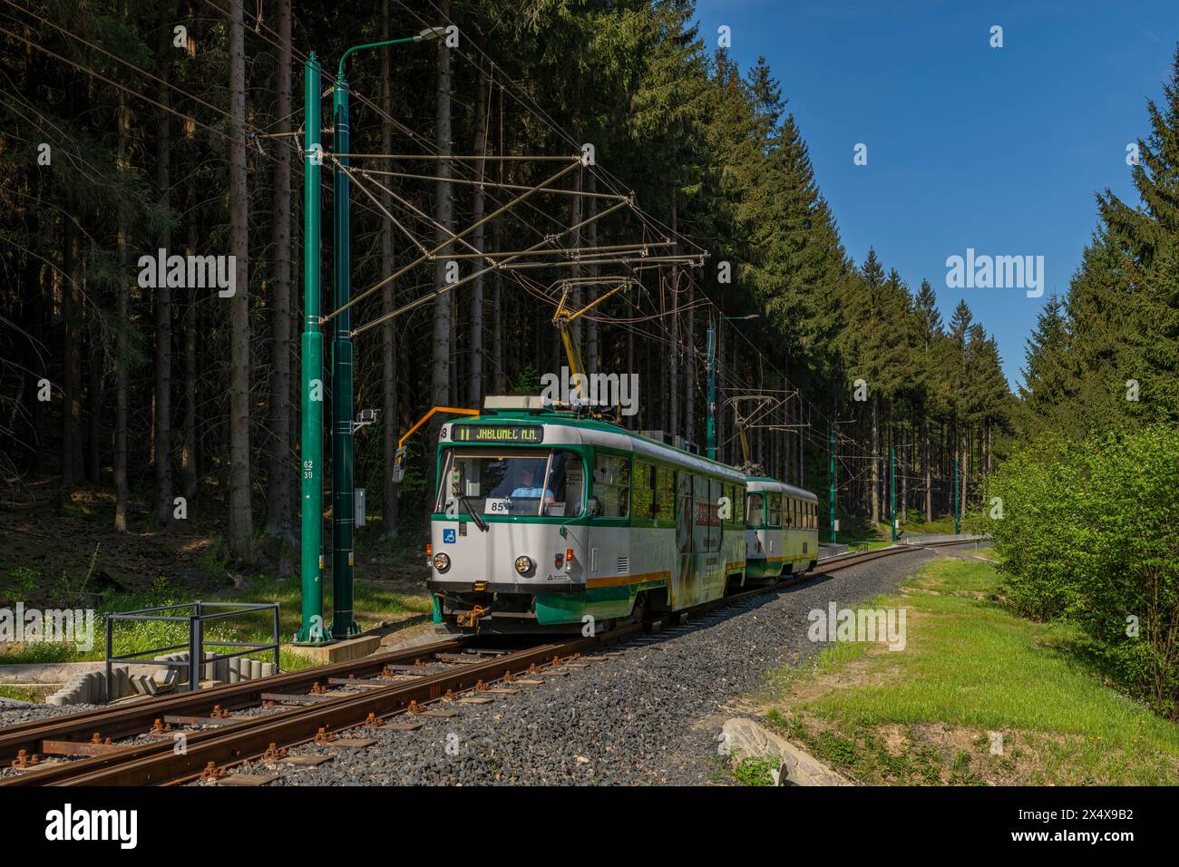 New tram track after big reconstruction between Liberec and Jablonec CZ ...