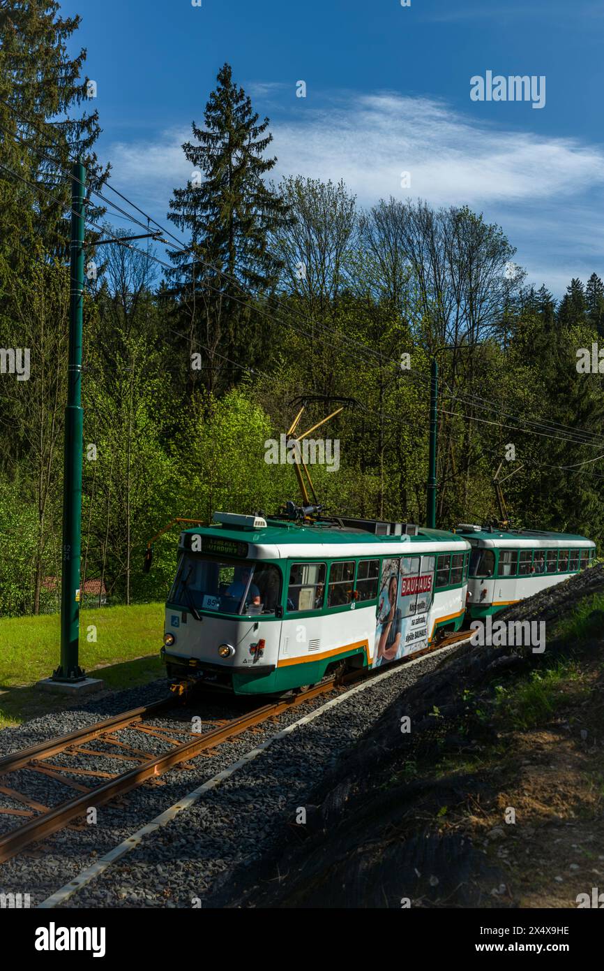 New tram track after big reconstruction between Liberec and Jablonec CZ ...