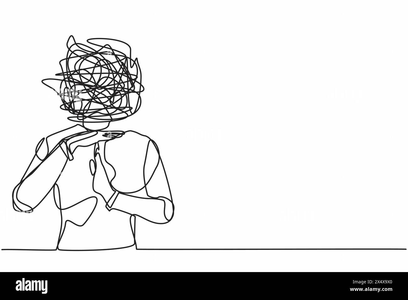 Single continuous line drawing robot with round scribbles instead of ...