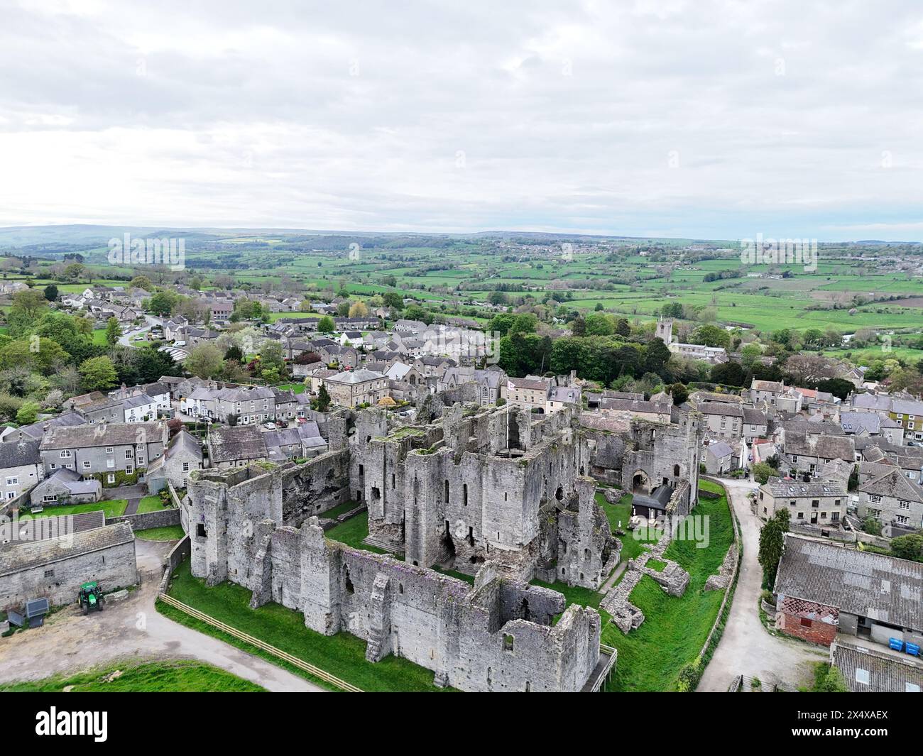 Aerial photograph Middleham Castle North Yorkshire childhood home of ...