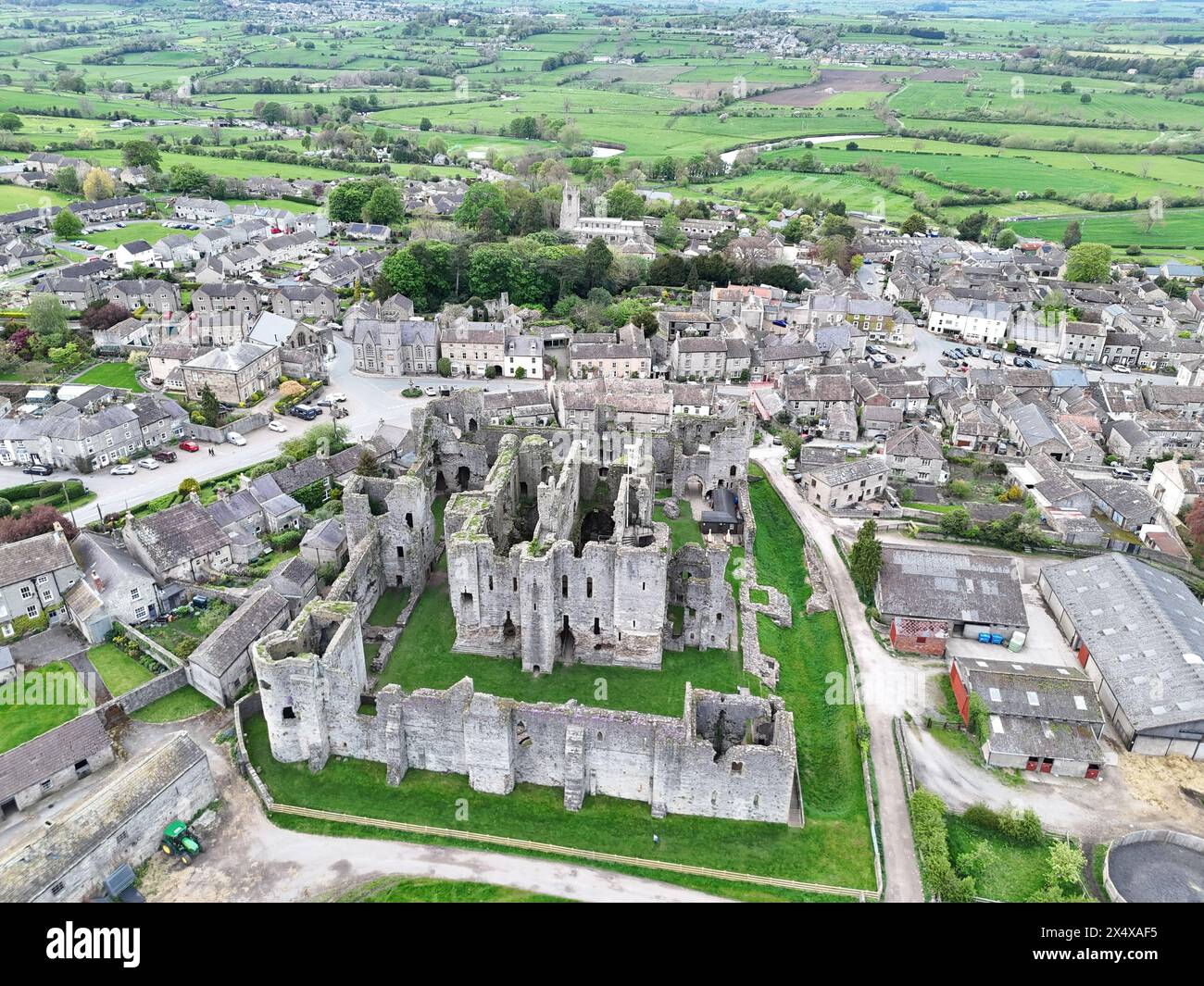 Aerial photograph Middleham Castle North Yorkshire childhood home of ...