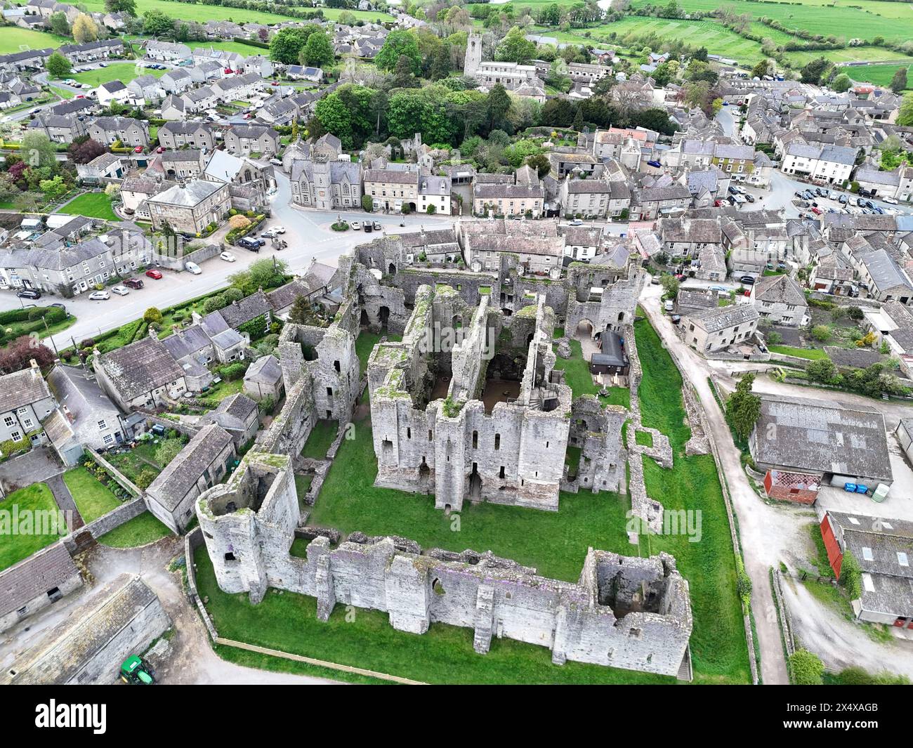 Aerial photograph Middleham Castle North Yorkshire childhood home of ...