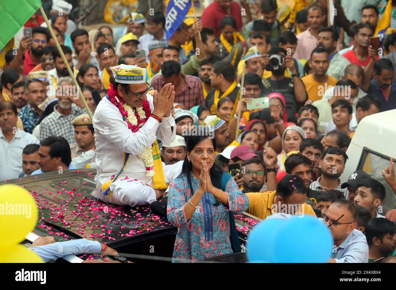 NEW DELHI, INDIA - MAY 5: Sunita Kejriwal, wife of Delhi CM Arvind ...