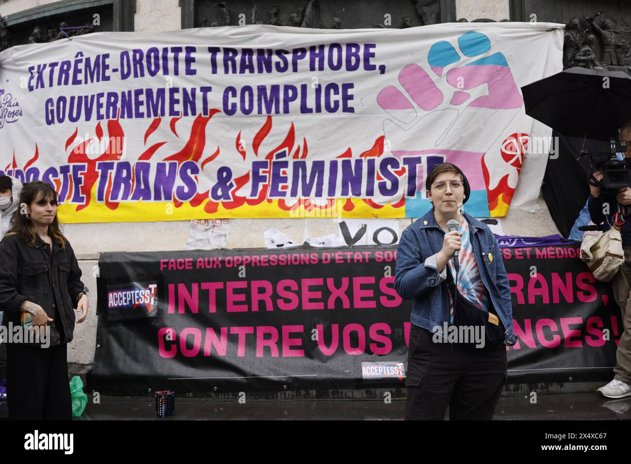 Paris, France. 5th May, 2024. Rally of the LGBTQI+ community against ...