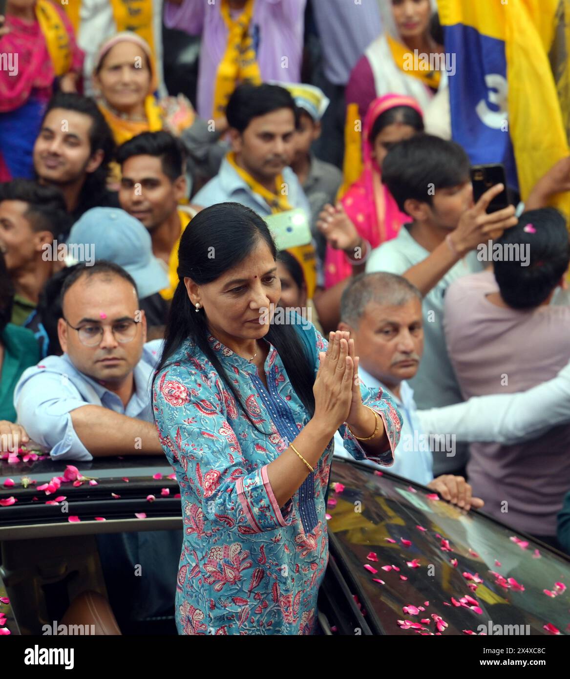 NEW DELHI, INDIA - MAY 5: Sunita Kejriwal, wife of Delhi CM Arvind ...