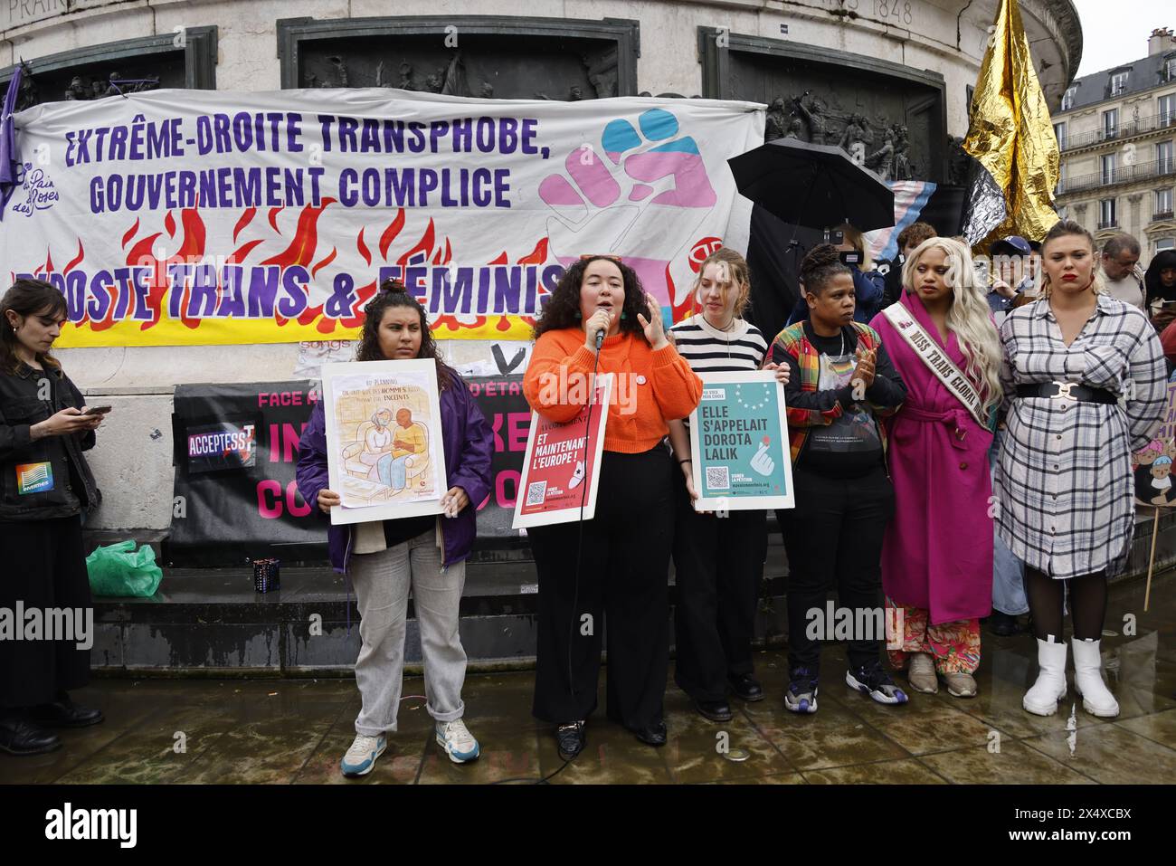 Paris, France. 5th May, 2024. Rally of the LGBTQI+ community against ...