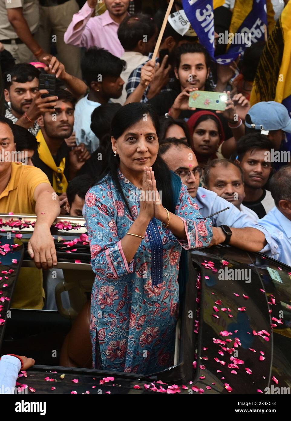 NEW DELHI, INDIA - MAY 5: Sunita Kejriwal, wife of Delhi CM Arvind ...