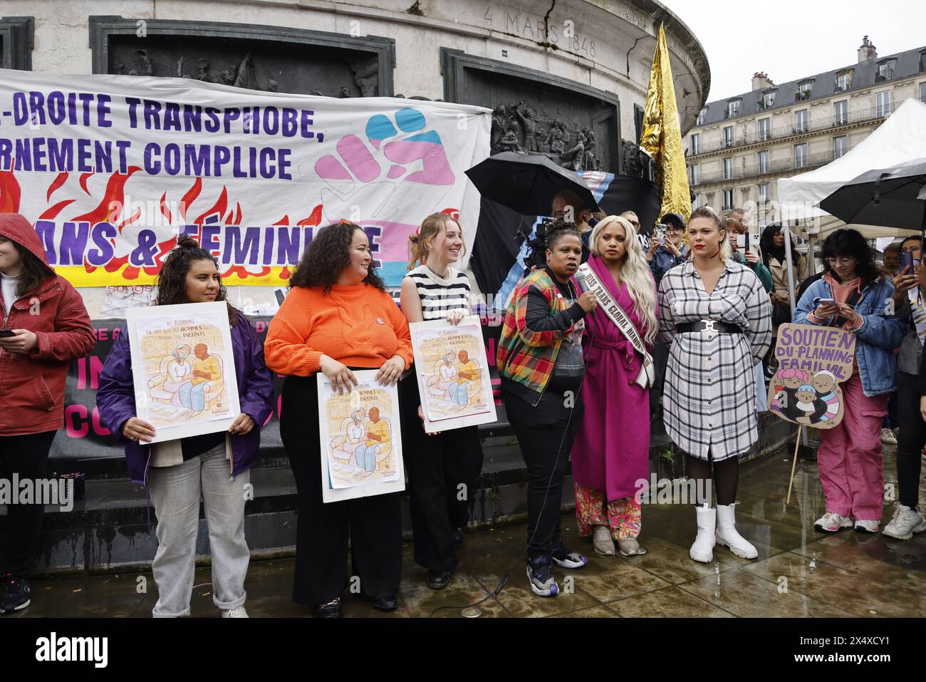Paris, France. 5th May, 2024. Rally of the LGBTQI+ community against ...