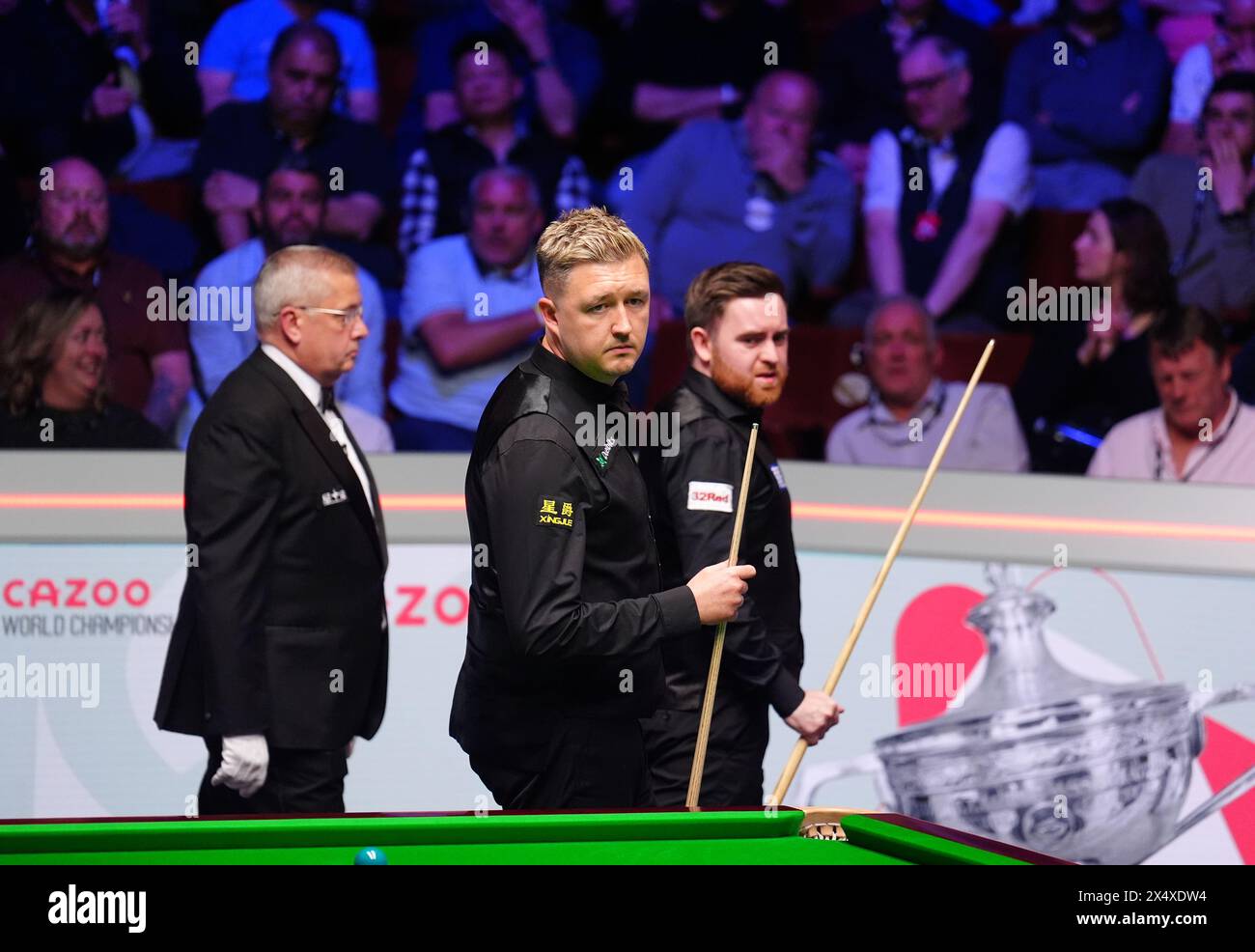 Kyren Wilson and Jak Jones during the final on day sixteen of the 2024 ...