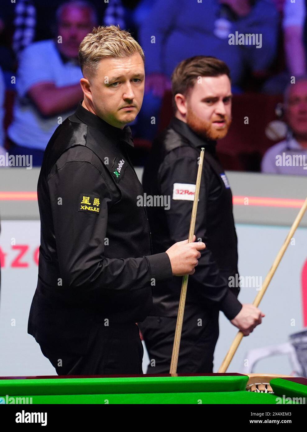 Kyren Wilson and Jak Jones during the final on day sixteen of the 2024 ...