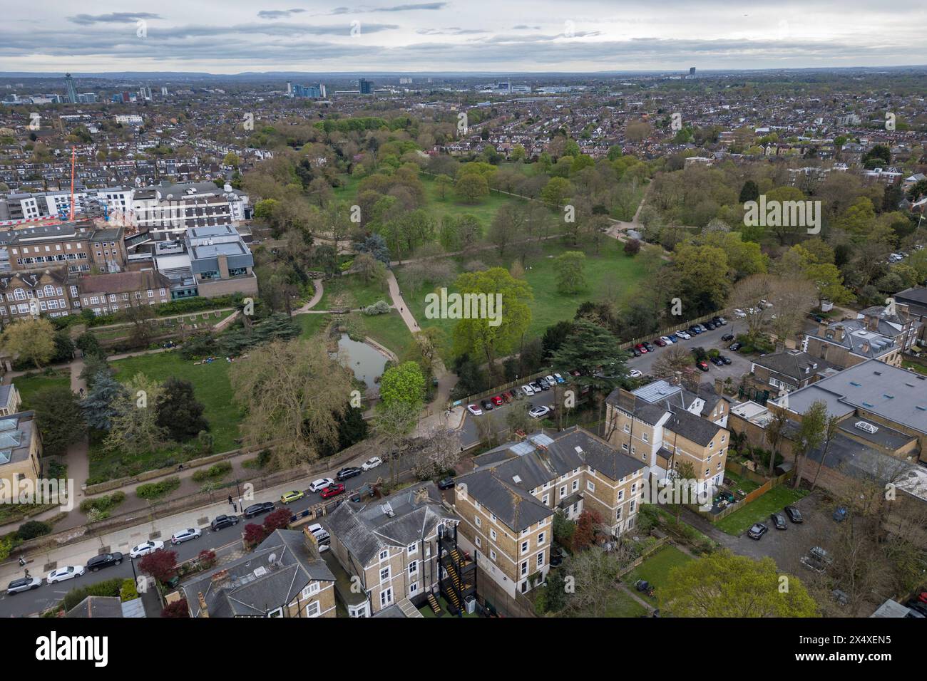 Aerial view of Walpole Park, Ealing, London, UK Stock Photo - Alamy