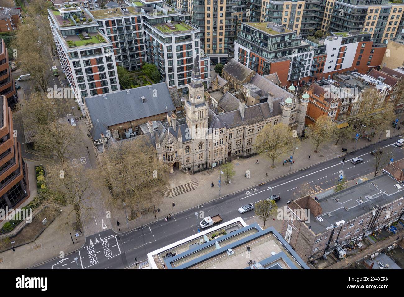 Aerial view of the Old Town Hall, Ealing, London, UK Stock Photo - Alamy