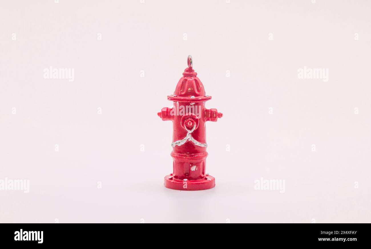 Christmas Red Fire Hydrant with silver chains Christmas tree Ornament ...