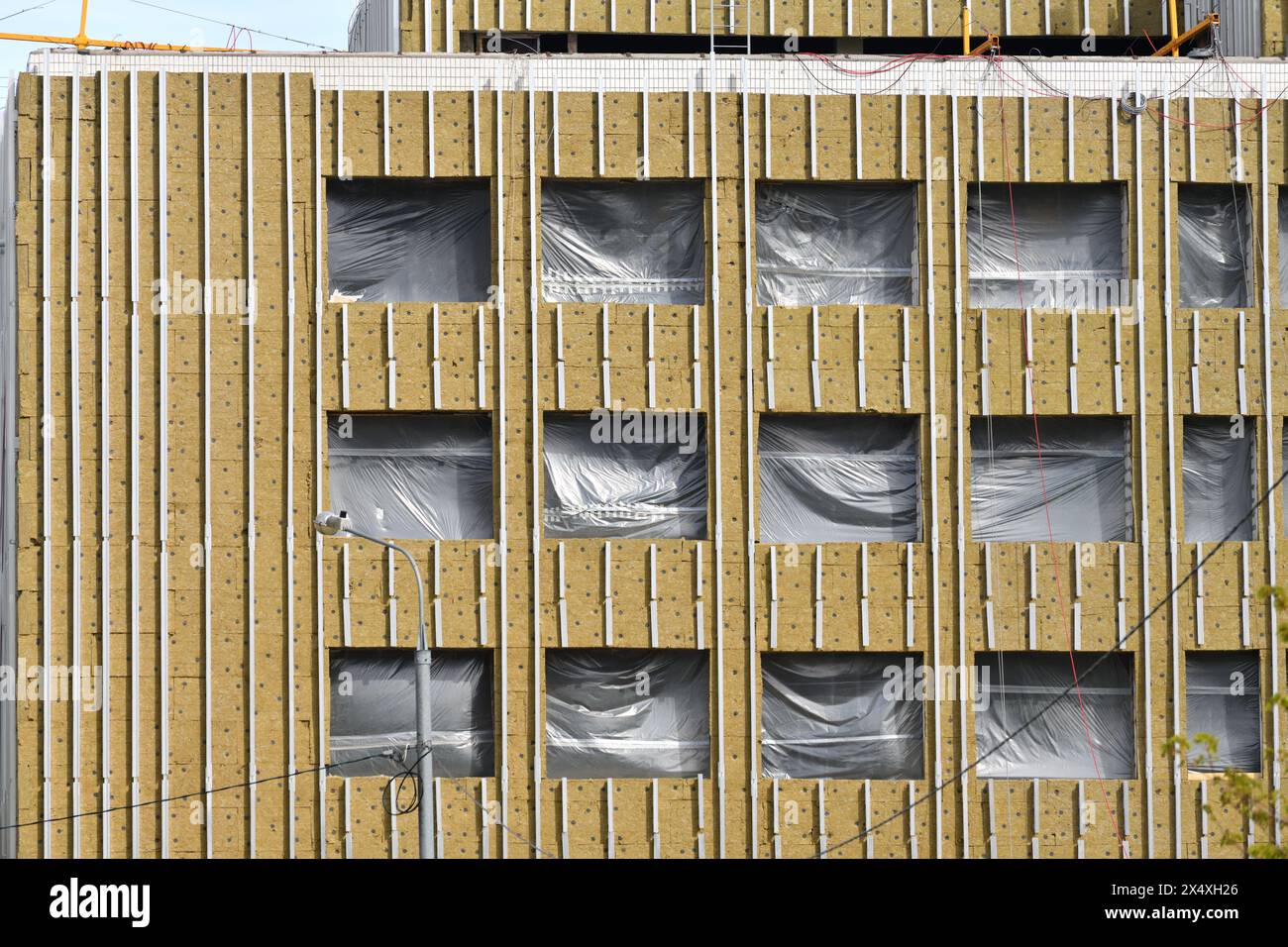 External wall insulation with mineral wool Stock Photo - Alamy