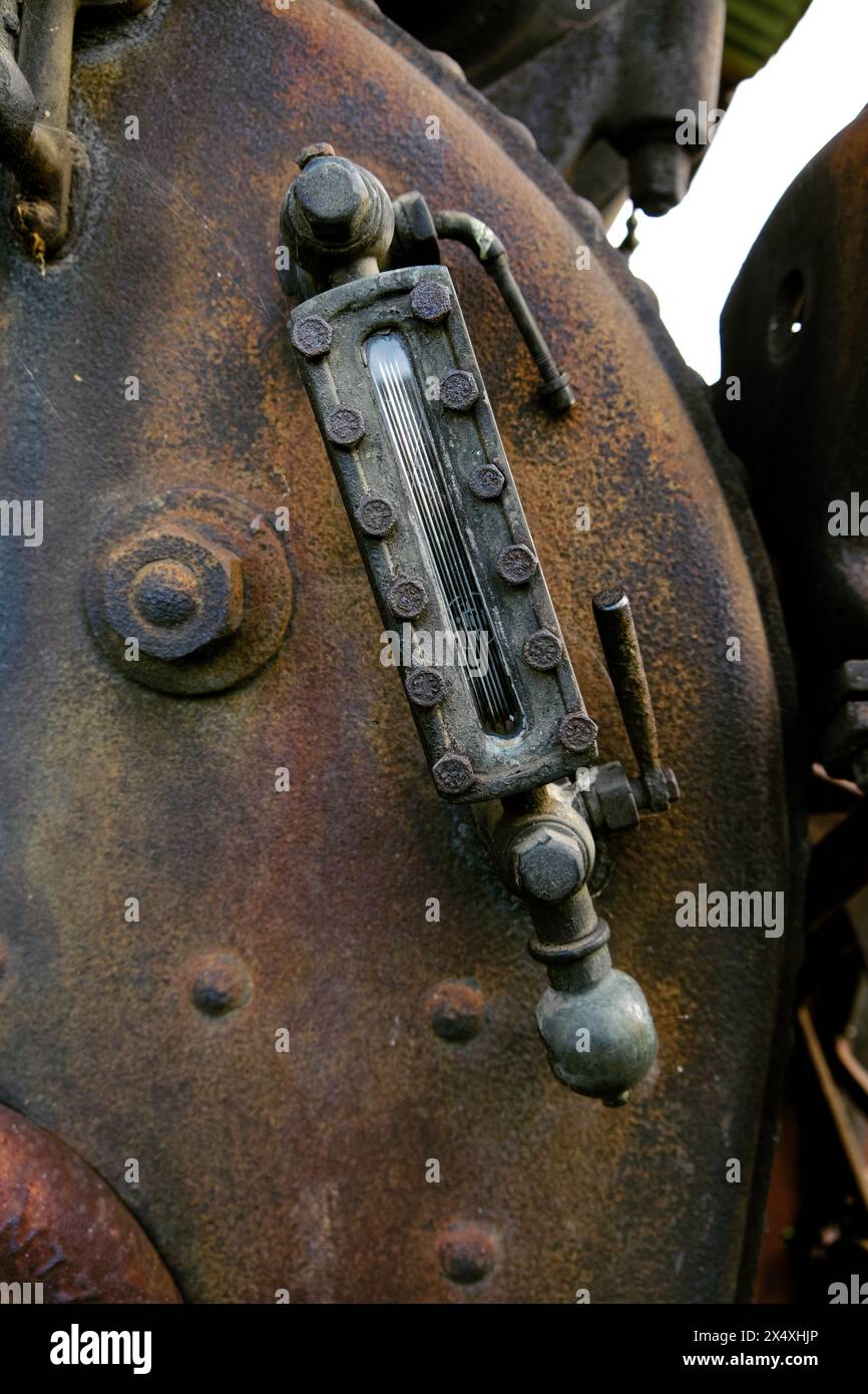 detail of 1924 old steam tractor "Hofherr-Schrantz Clayton-Shuttleworth ...